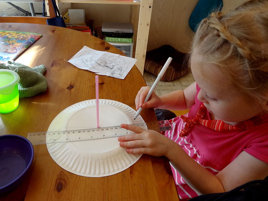 Paper Plate Sundial - DIY