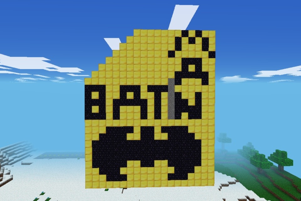 Minecraft Batman logo - DIY