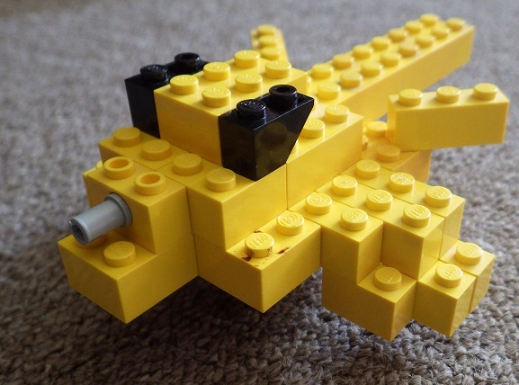 Lego Minecraft Man with Mining Laser, and Lego "Puffer Fish" - DIY